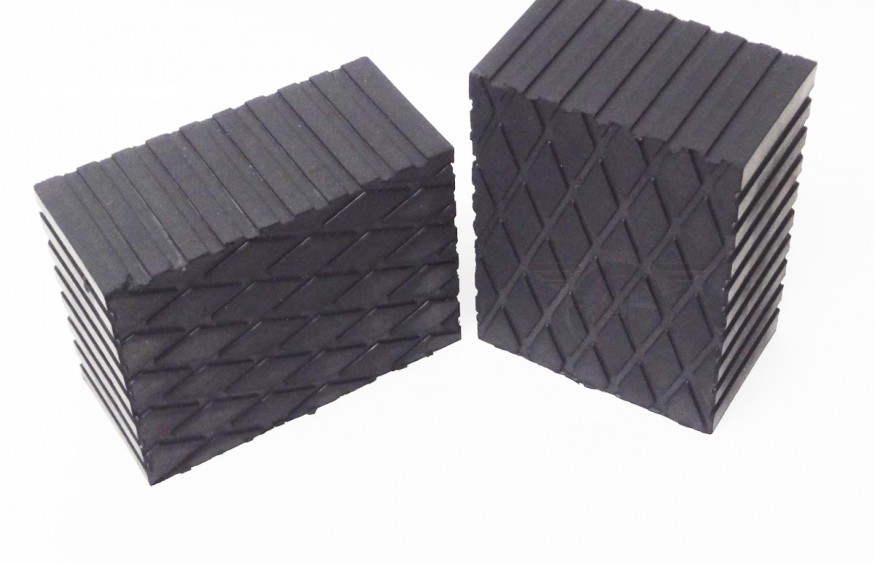 Set of 2 - 3" Tall Solid Rubber Stack Blocks for Any Auto Lift