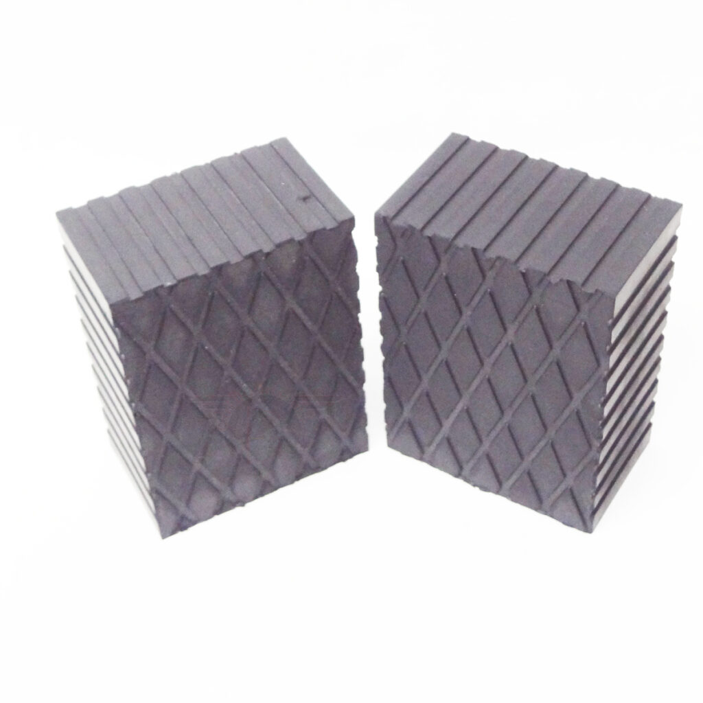 Set of 2 - 3" Tall Solid Rubber Stack Blocks for Any Auto Lift