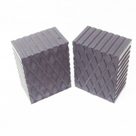 Set of 2 - 3" Tall Solid Rubber Stack Blocks for Any Auto Lift