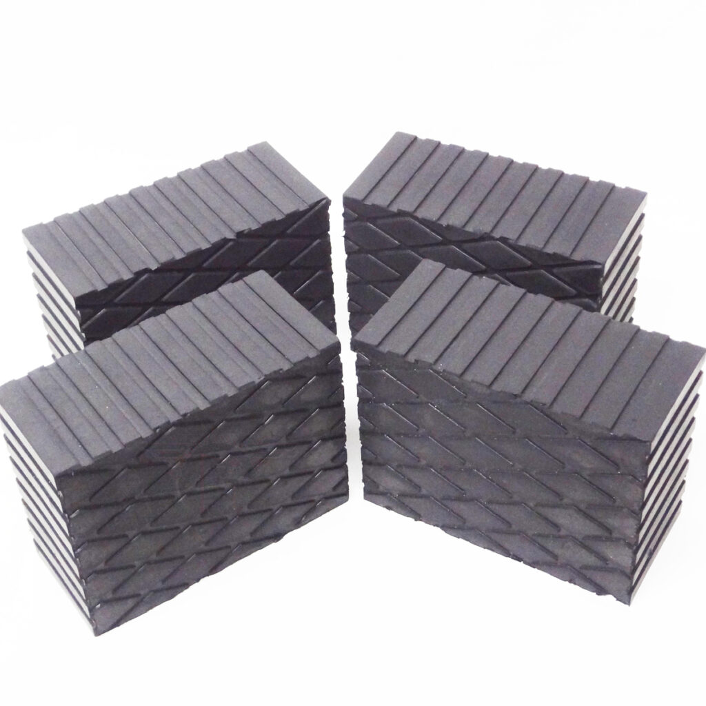 3" Tall Rubber Stack Blocks for Any Auto Lift or Jack - Set of 4