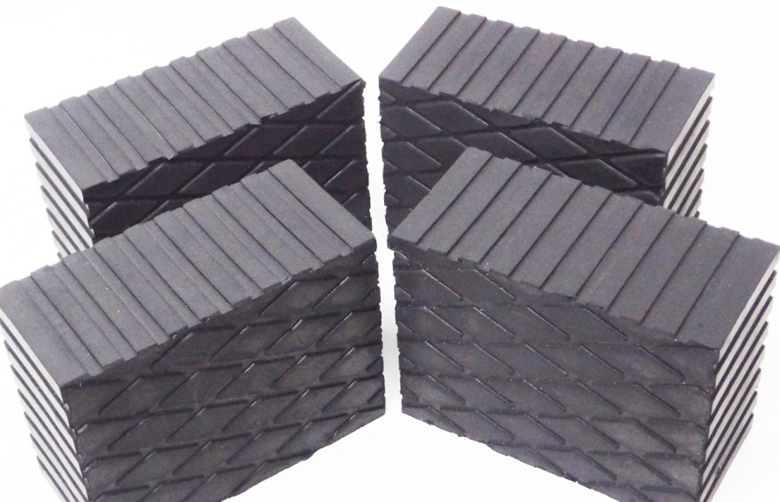 3" Tall Rubber Stack Blocks for Any Auto Lift or Jack - Set of 4