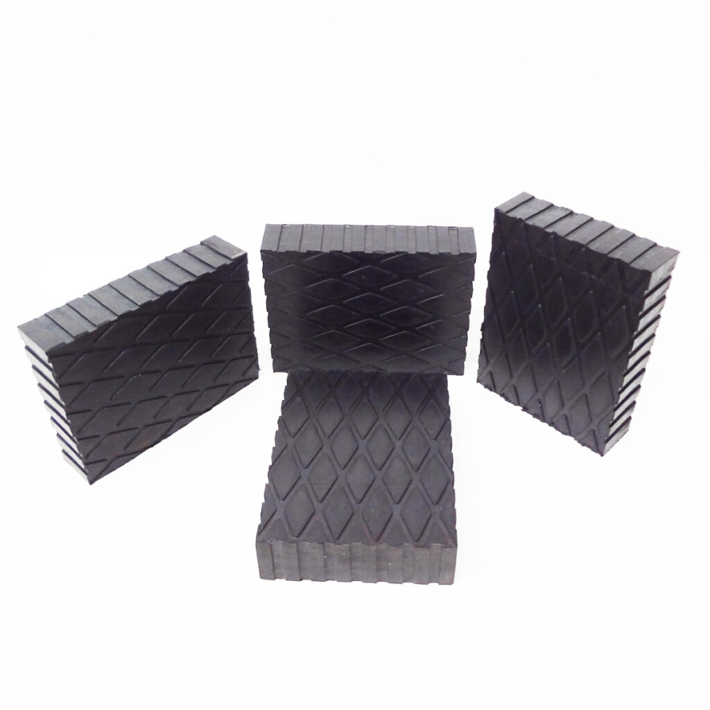 Solid Rubber Lift Block Pad (6" x 4 3/4" x 1.5") Set Of 4