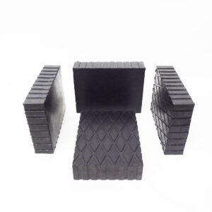 Solid Rubber Lift Block Pad (6" x 4 3/4" x 1.5") Set Of 4
