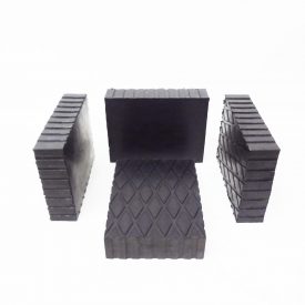 Solid Rubber Lift Block Pad (6" x 4 3/4" x 1.5") Set Of 4