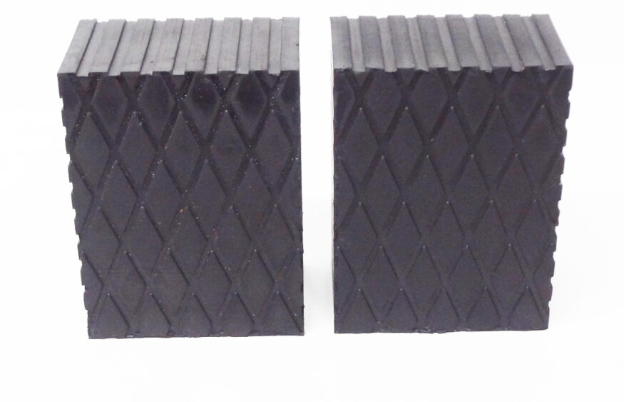 Set of 2 - 3" Tall Solid Rubber Stack Blocks for Any Auto Lift